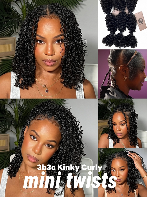 mini afro with curls