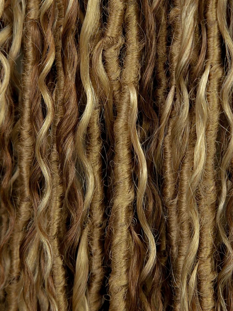 Pre-looped Blonde Crochet Boho Locs with Human Hair Curls - Home ...