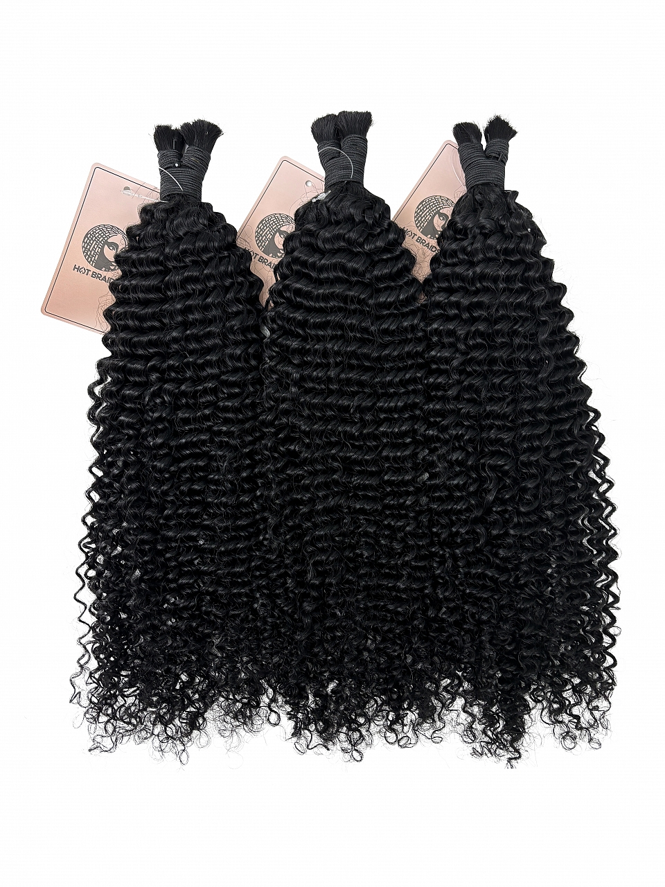 Black 3B/3C Kinky Curly Braiding Hair for Braiding-HotBraids Hair